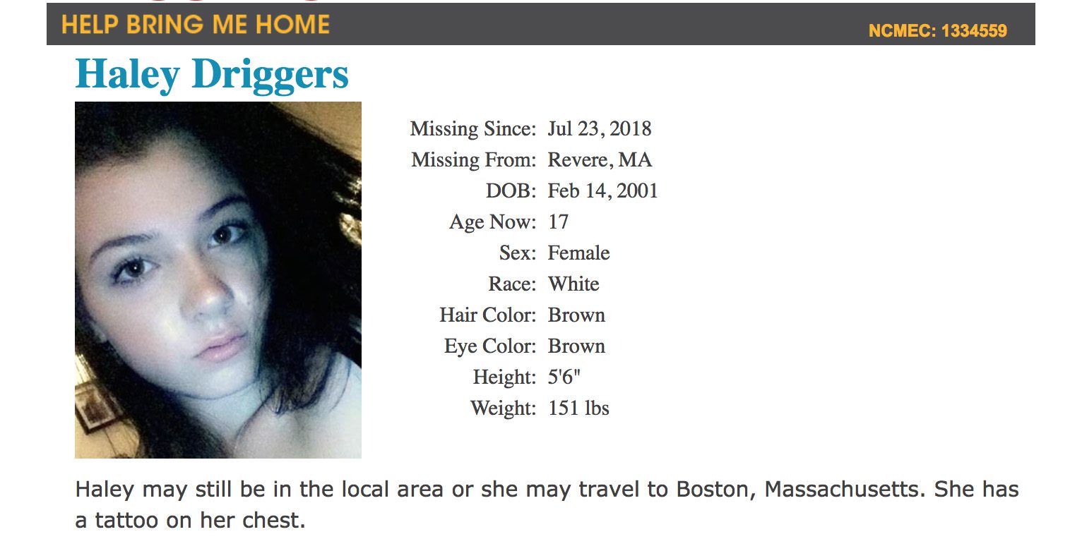 Missing girl in Revere - Lynn mother says she hasn't heard from her ...