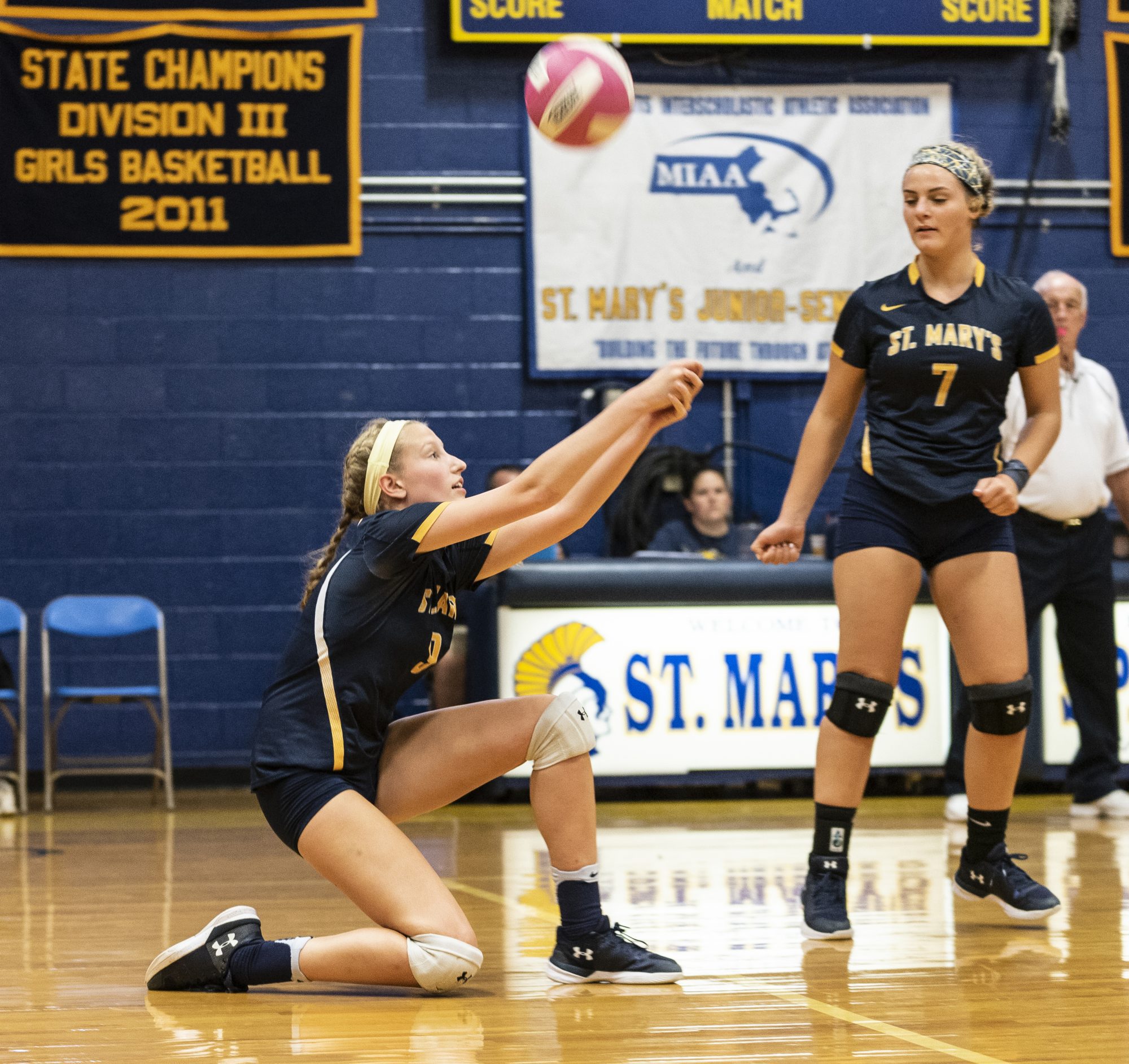 St. Mary's volleyball stumbles after opening set in loss to Spellman ...