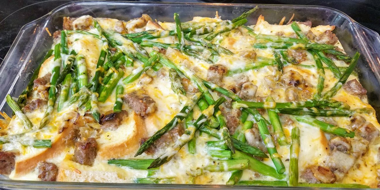 Recipe: Overnight egg, sausage & asparagus strata - Itemlive : Itemlive
