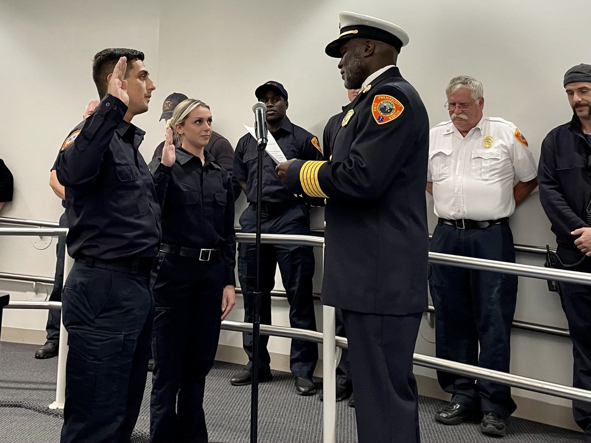 Swampscott swears in two new firefighters - Itemlive